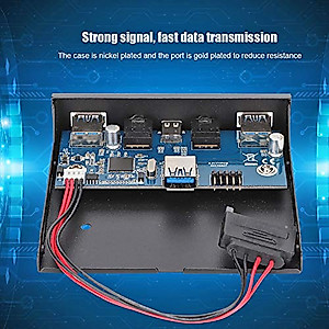 4071-3008 Soft Drive Front Panel 5Gbps, 3.5Inch USB 3.1 Floppy Disk Drive Front Panel, Type C Interface Plugged, High Fidelity Audio Interface with a Separate Switch