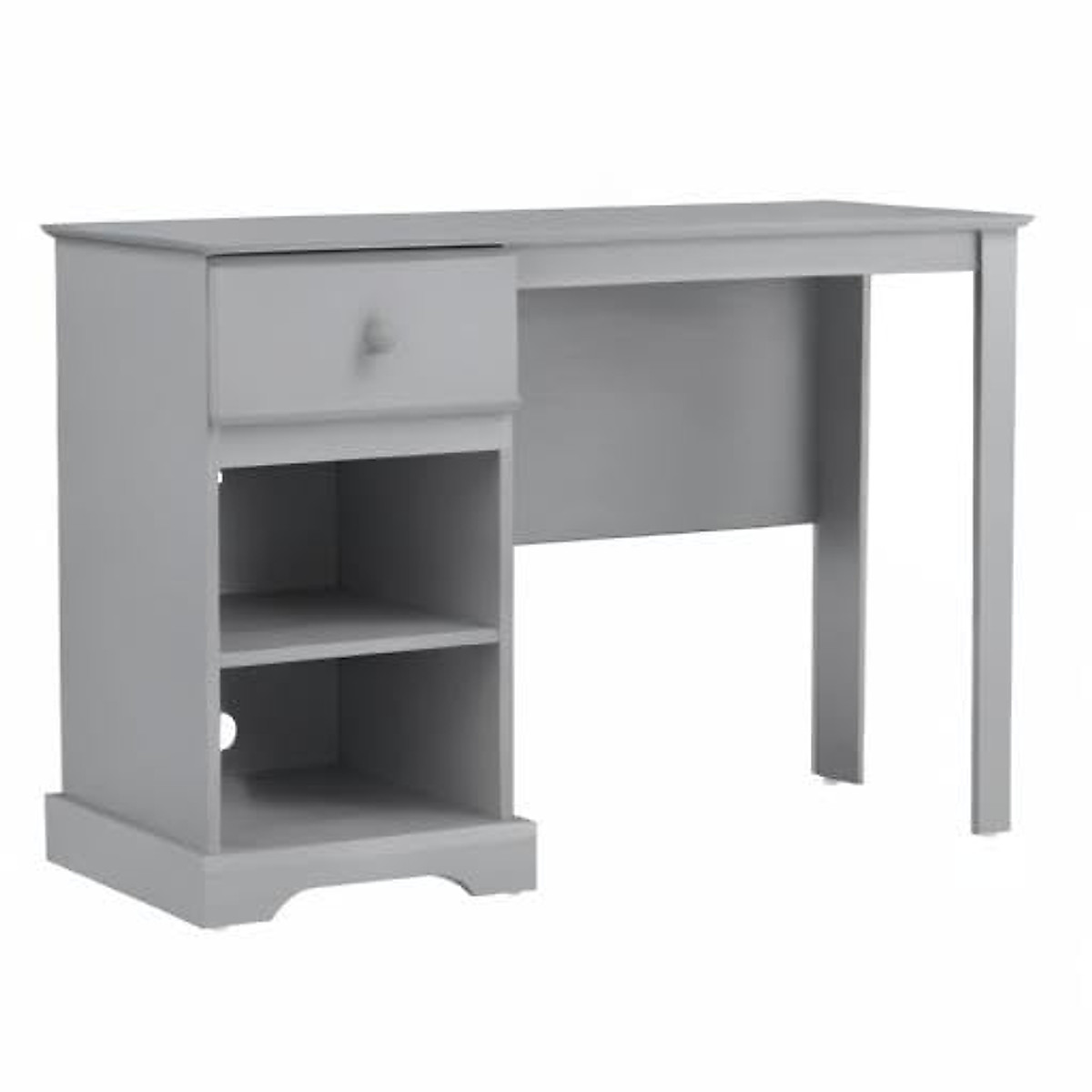 Agnus.W Wood Kids Desk with 1 Drawer and 2 Shelf Storage, Gray