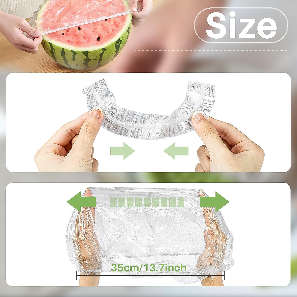 Sukh 100PCS Bowl Covers Reusable - Thickend&Sturdy Plastic Bowl Cover Elastic Food Covers Stretch Reusable Disposable Food Storage Fresh Keeping Bags Outdoor to Keep Dust Away Outdoor Party Supplies