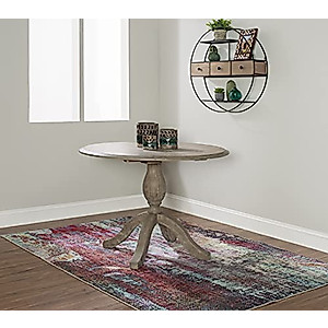 Linon Home Décor Mauro Antuque Rustic Brown Drop Leaf Dining Table