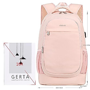 abshoo Lightweight Travel Backpack For School Women Girls Laptop Backpack College Water Resistant Daypack Bookbag (Pink)