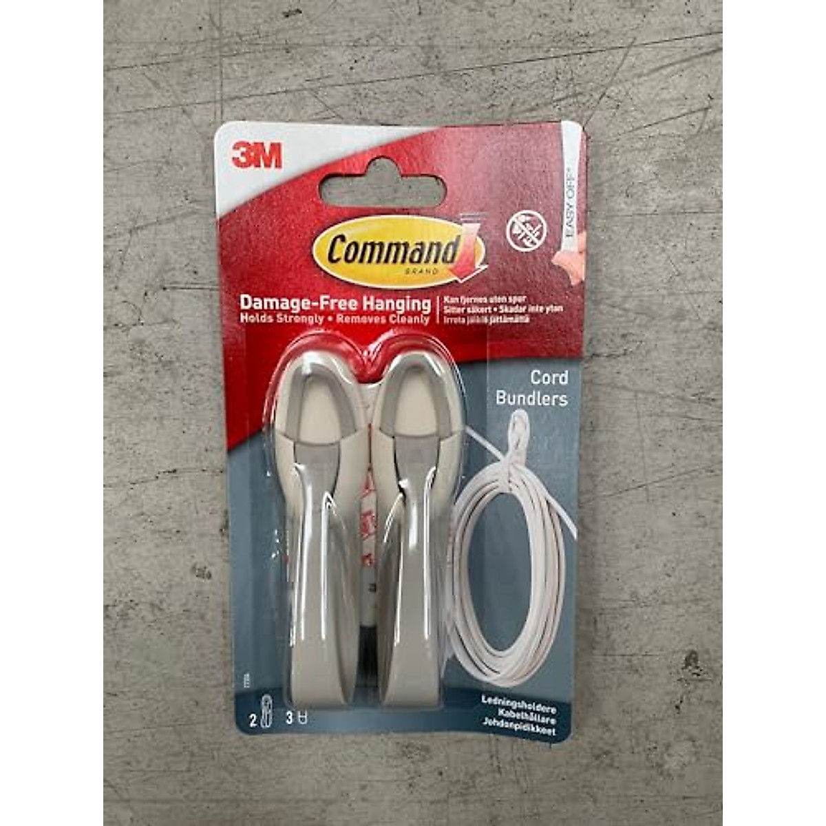 Command Cord Bundlers, White, 2-PACK