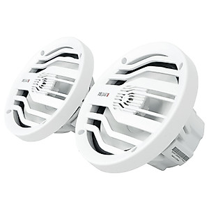 MB Quart MDR2.0 Marine/Boat Bluetooth Receiver Bundle with (2) White 6.5" Speakers (3 Items)