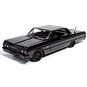 Motor Max 73259AC-BK Chevy Impala, Black 73259AC-BK - 1/24 Scale Diecast Model Toy Car