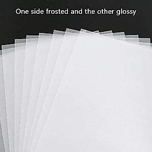 Auihiay 50 Sheets Heat Shrink Plastic Sheet, Sanded Shrink Films Papers, Shrink Plastic Sheets for Mothers Day Kids Creative Craft, 7.9 x 5.7 inch / 20 x 14.5 cm