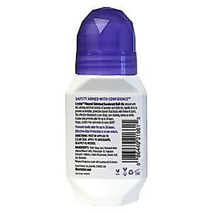 Crystal Mineral Deodorant Roll-On, Lavender & White Tea, Purple, 2.25 Fl Oz