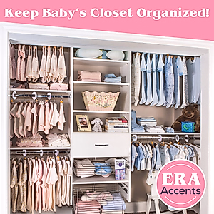 Baby Closet Dividers Clothes Dividers- Closet Divider Set | Color Clothing Rack Dividers, Clothes Dividers for Closets, Closet Labels, Dividers Closet Clothes Dividers (10 Baby Girl)