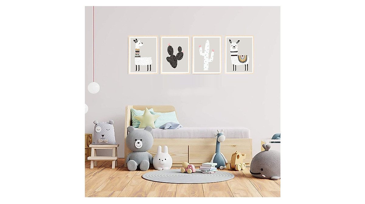 Llama Wall Decor Art Posters - Boho Nursery Prints