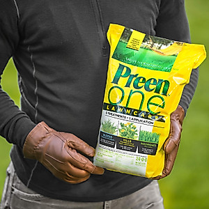 Preen, 21-64190, One Lawncare Weed & Feed - 9 lb bag covers 2500 sq ft
