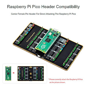 BFab Dual GPIO Expander for Raspberry Pi Pico,Two Sets of 2x20 Male Header for Connecting More Expansion Modules,Direct Attaching or Jumper Wires