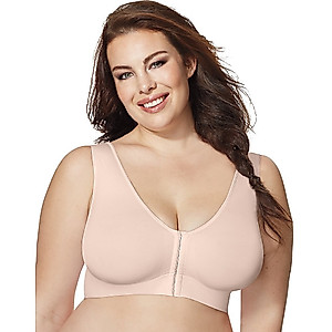 JUST MY SIZE womens Pure Comfort Front Close Wirefree Mj1274 Bra, Sandshell, 3X US