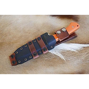 Masano Outdoor Multi Fulltang Knife MASANO03 Orange masano03-or D2 Steel 9.4" Blade G10 Handle Kydex Sheath Camping Bushcraft