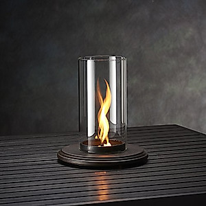 Outdoor Greatroom Company Tabletop Outdoor Lantern - Intrigue Table Top Outdoor Lantern for Patio Decorations - Table Top Firepit Electric - Outdoor Table Decor