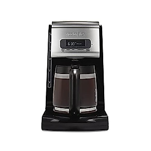 Proctor Silex FrontFill Drip Coffee Maker, Digital & Programmable, 12 Cup Glass Carafe, Black and Silver (43687)
