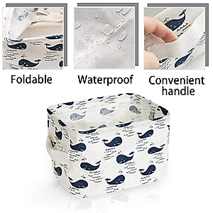 CALISTOUS 1PC Stationery Handicraft Storage Basket Linen Desk Storage Box Whale