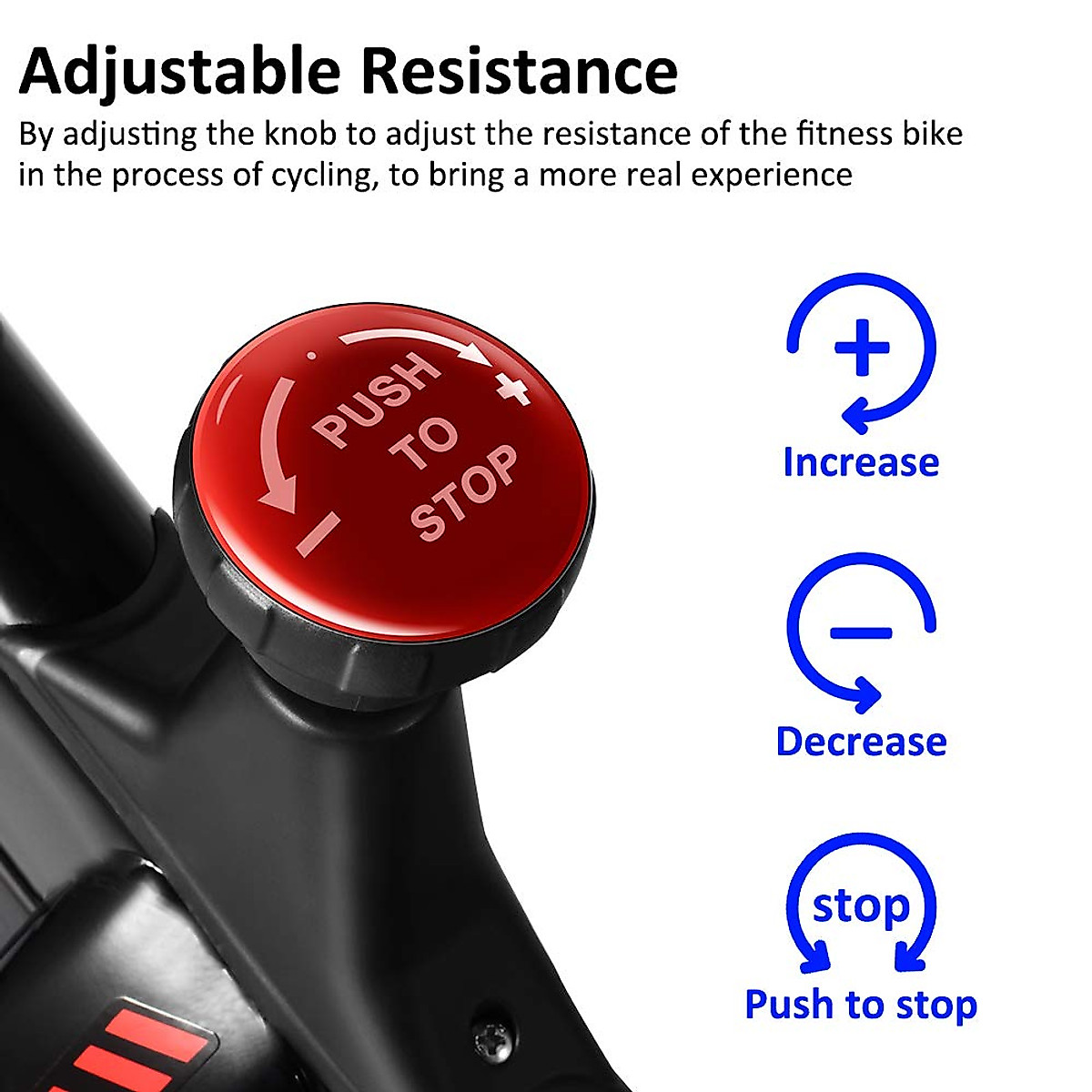 OneTwoFit Indoor Exercise Bike with Monitor,Adjustable Seat & Handlebars Cycling Bike for Home Cardio Workout OT212