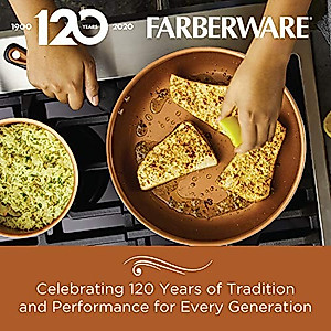 Farberware Glide Nonstick Frying Pan / Fry Pan / Skillet - 10 Inch, Brown