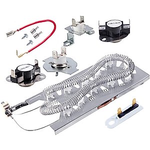 3387747 Dryer Heating Element & 279816 Thermostat Kit & 279973 3392519 Thermal cut-off Fuse Replacement Compatible with Kenmore, Samsung, Whirlpool, KitchenAid electric dryers and more