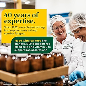 MegaFood Blood Builder - Iron Supplement Clinically Shown to Increase Iron Levels without Side Effects - Iron Supplement for Women with Vitamin C, Vitamin B12 and Folic Acid - Vegan - 90 Tabs