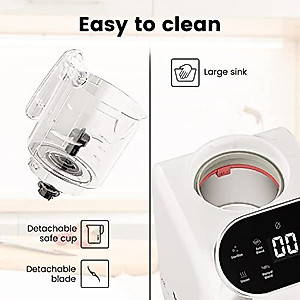 Baby Food Maker | Baby Food Processor Blender Mill Grinder Steamer | Purée Blender Maker for Babies | Ergonomic Touch Screen Control | Bottle Warmer Function| Free Baby Food Recipe Book