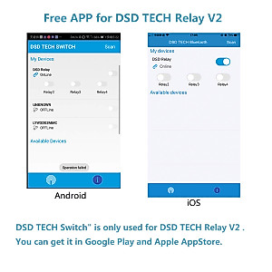 DSD TECH SH-BT04B 4 Channel Bluetooth Relay V2 Support Timer and Security Code