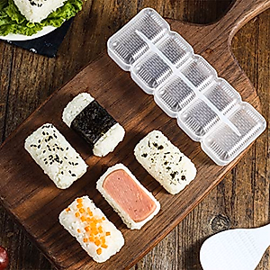 Diy Sushi Molds Rice Ball Molds Set Include 1 Piece Sushi Rice Shape Maker, 1 Piece Rice Baller Shaker With Rice Paddle