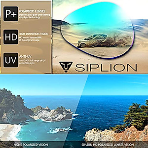 SIPLION Men's Sunglasses Polarized Sport Glasses for golf fishing driving Metal Frame Sun glasses 8729 Gray+Gray