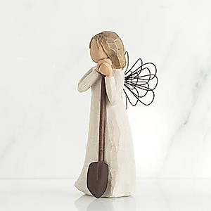 Willow Tree Angel of The Garden, Bringing Forth a Garden of Love and Beauty, Gift to Celebrate Friendships, People with Green Thumbs, Sculpted Hand-Painted Angel Figurine