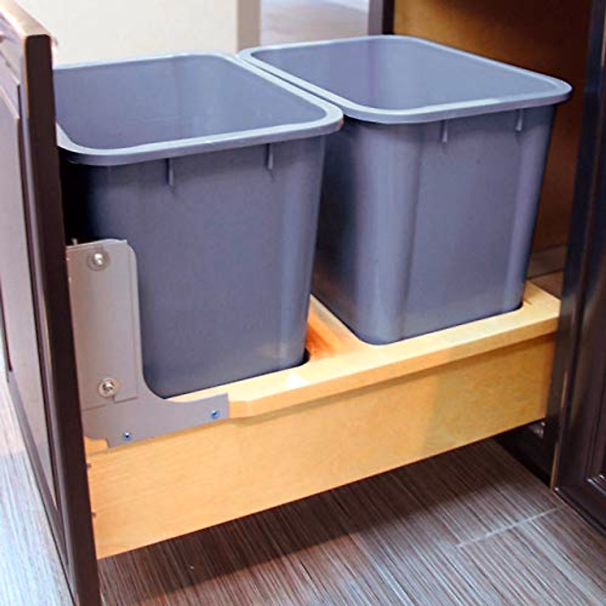 Dowell 4006 0215/0218/0221 Single/Double Waste Basket Pullout for B15/B18/B21 Cabinet (for B18 Cabinet)