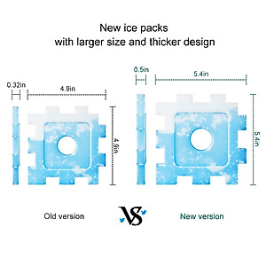 10 x Ice Packs for Lunch Box, Freezer Packs, Reusable Slim Cool Pack for Lunch Bags/Lunch Boxes/Office/Jobsite/Picnics/Camping/Beach, for All Ages Use, Set of 10, Blue