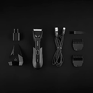 MANSCAPED® Electric Groin Hair Trimmer, The Lawn Mower™ 4.0, Replaceable SkinSafe™ Ceramic Blade Heads, Waterproof Wet/Dry Clippers, Rechargeable, Wireless Charging, Ultimate Male Hygiene Razor