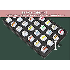 Polar Whale 2 Cocktail Capsule Drawer Organizers Tray Insert Compatible with Keurig DrinkWorks Pods for Kitchen Home Bar Party Waterproof Washable Black Foam 28 Compartment 12.1 x 19.9 Inches