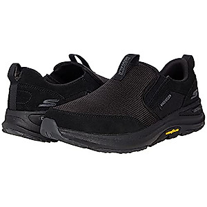 Skechers Men's Go Walk Outdoor-Athletic Slip-On Trail Hiking Shoes with Air Cooled Memory Foam, Black, 11.5