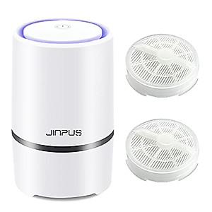 JINPUS Air Purifier Cleaner 2103 with 2pcs Replacement Filters (1 filter inside the air purifier)