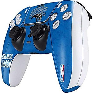 Skinit Decal Gaming Skin Compatible with PS5 Controller - Officially Licensed NBA Orlando Magic Blue Primary Logo Design