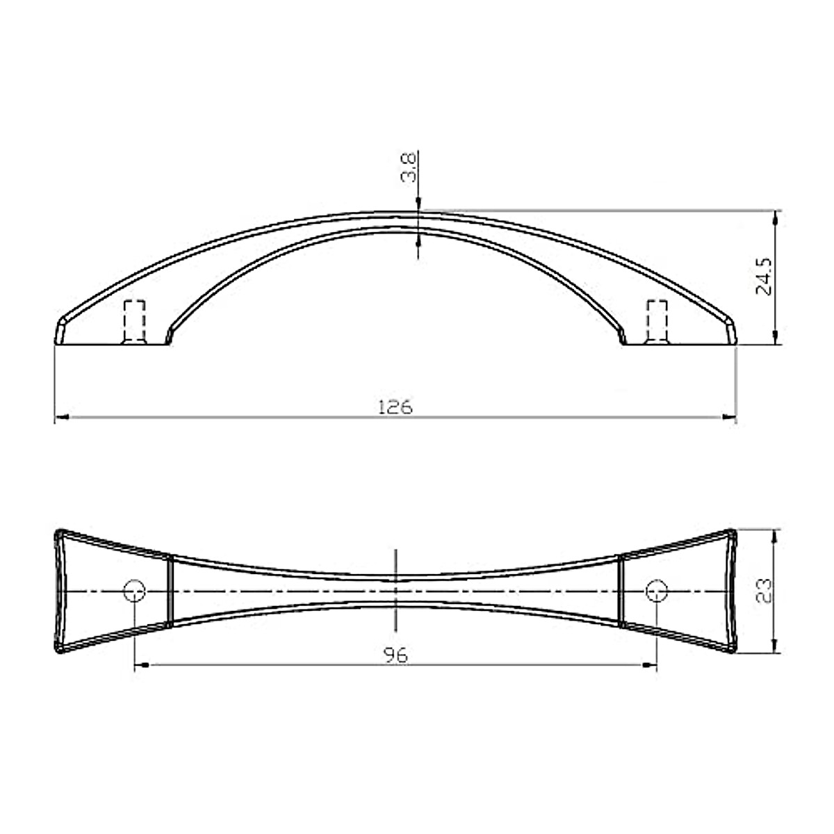 Richelieu Hardware BP391371195 Clignancourt Collection 3 3/4-inch (96 mm) Center-to-Center Brushed Nickel Traditional Cabinet and Drawer Pull Handle for Kitchen, Bathroom, and Furniture