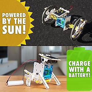 Teach Tech SolarBot.14, Transforming Solar Robot Kit, STEM Learning Toys for Kids 10+