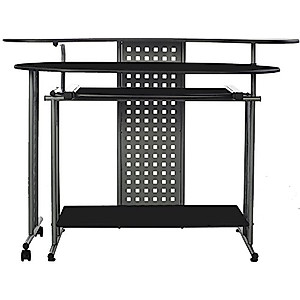 OneSpace Regallo Expandable L Computer Desk, Black