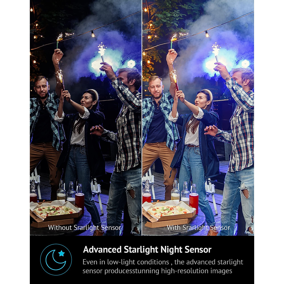 LaView 4MP 2K Security Cameras Outdoor Indoor Wired,IP65, Starlight Sensor & 100 Ft Night Vision,Motion/Person Detection,2-Way Audio/Spotlight,US Cloud,Compatible With Alexa,iOS & Android & Web Access