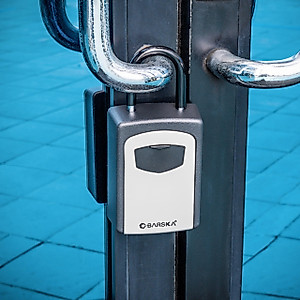 Barska Security Key Safe Lock Box with Combination Lock with Door Hanger & Wall Mount for Realtor, House Keys, Outdoor, Hidden Key Storage