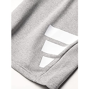 adidas Men's Sportswear Future Icons Three Bar Shorts, Medium Grey Heather, Small