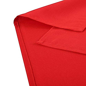 Waysle Square Tablecloth, 52 x 52 Inch, Red Table Cloth for Square or Round Tables in Washable Polyester, Great for Wedding, Restaurant, Party, Banquet Decoration