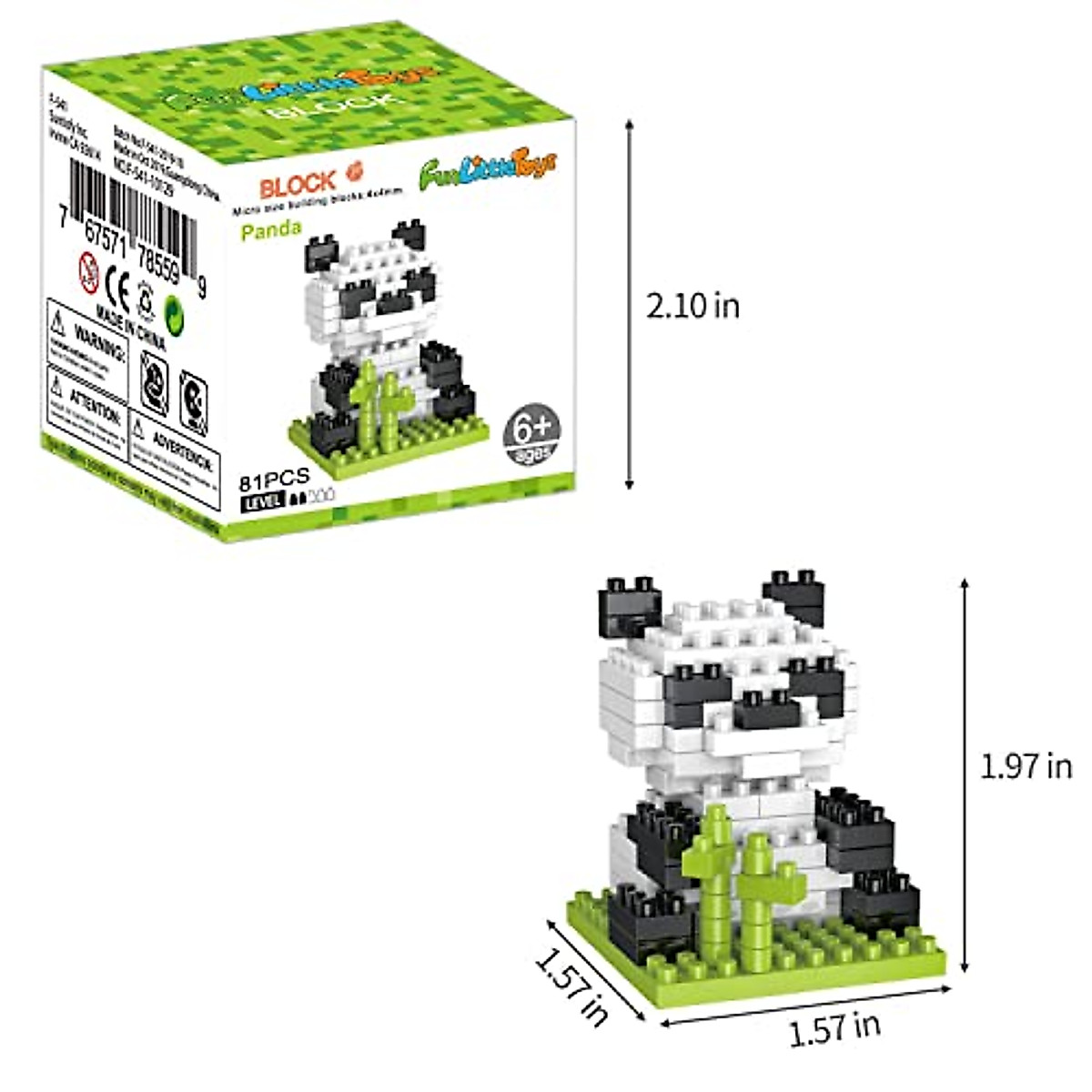 FUN LITTLE TOYS Mini Animals Building Blocks Sets for Goodie Bags, Prizes, Birthday Gifts, Party Favors for Kids 12 Boxes