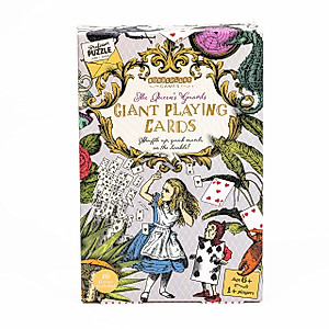 Professor PUZZLE The Queen’s Guard Giant Playing Cards - Alice in Wonderland Themed Jumbo Playing Cards for All Card Games. Wonderland Games
