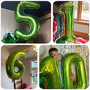40 Inch Number Balloons for 1st 11 21 birthday Green Digit 1 Balloon for Boys Girls Kids Decors 1 Year Old Baby Shower Anniversary Graduations Decors (Green No 1)