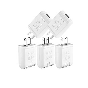 UL Certified Power Adapter 5V 1A USB Wall Charger 1000mA DC Power Supply Compatible with All USB Plug 5V-1A Type A,5Pcs