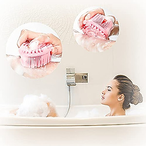 Silicone Body Scrubber Loofah - Set of 3 Soft Exfoliating Body Bath Shower Scrubber Loofah Brush for Sensitive Kids Women Men All Kinds of Skin