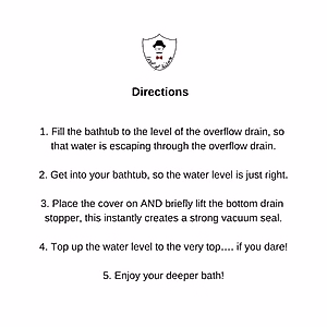 LORD OF LEISURE Madam of Leisure Infinity Bath Overflow Drain Cover - Fill Your Bathtub as High as You Dare - Not for Overflow Drains with a Lever (3.6" x 0.8", White)