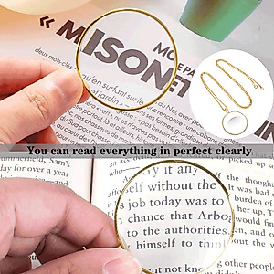 10X Handheld Magnifier Mahogany Handle Magnifier and 5X Necklace Magnifier Reading Magnifying Glass for Reading,Insect Observation, Rocks, Map, Crossword Puzzle,Jewelry