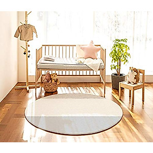 Parklon Pure Soft Round Mat Double Herringbone/Macaroon (54.3 x 54.3 x 0.47 in.)